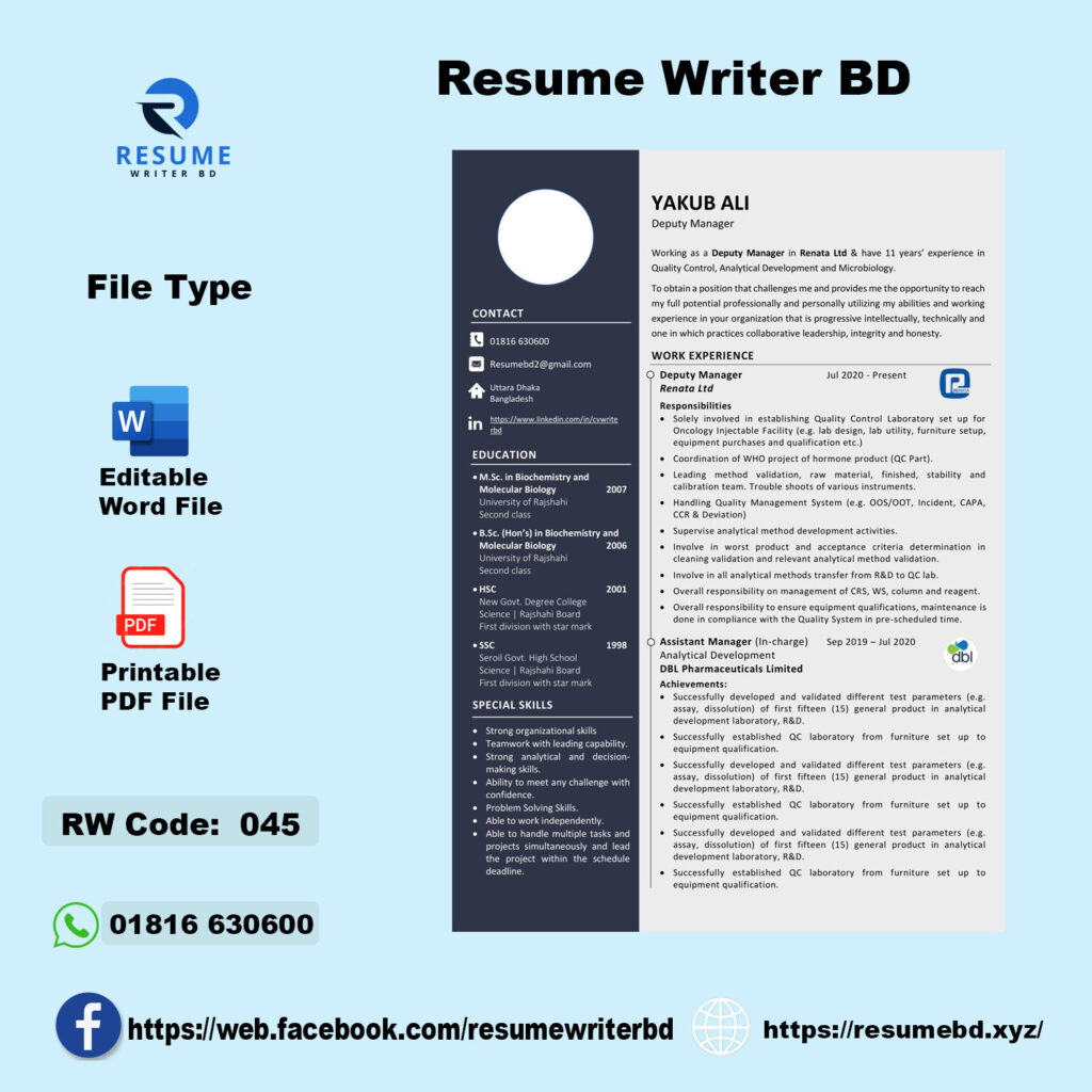 CV Design - Resume Writer BD
