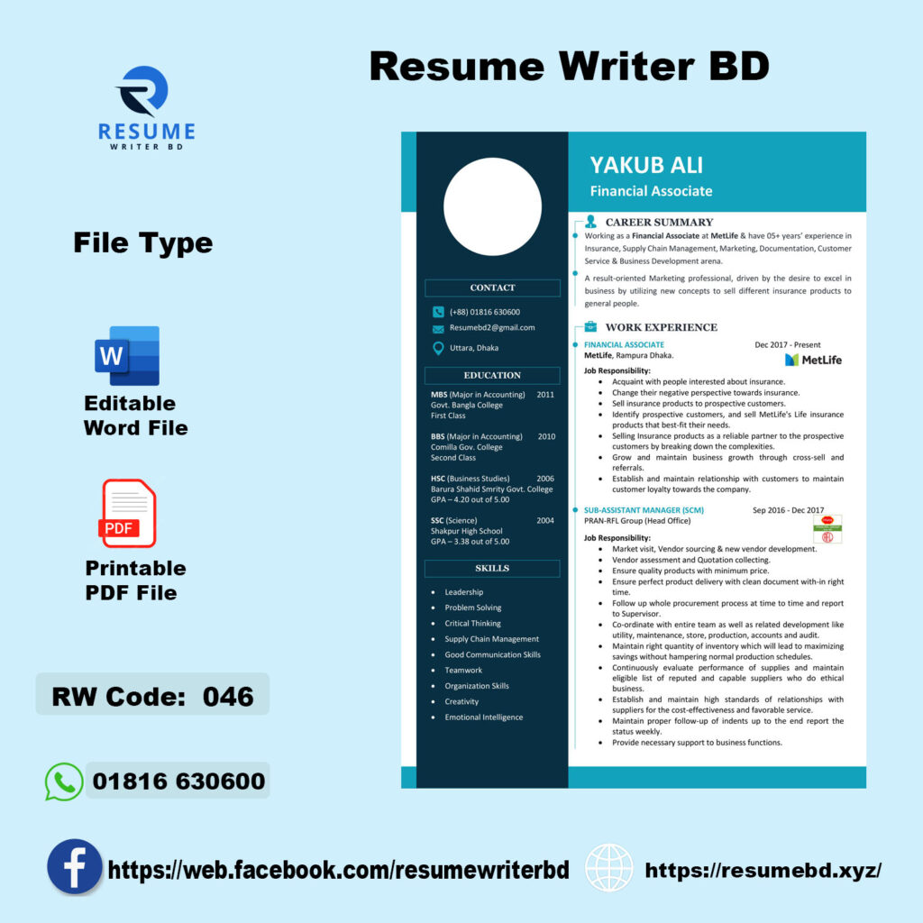CV Design – Resume Writer BD