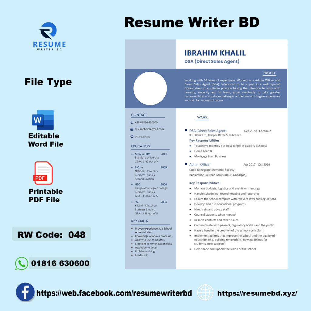 CV Design – Resume Writer BD