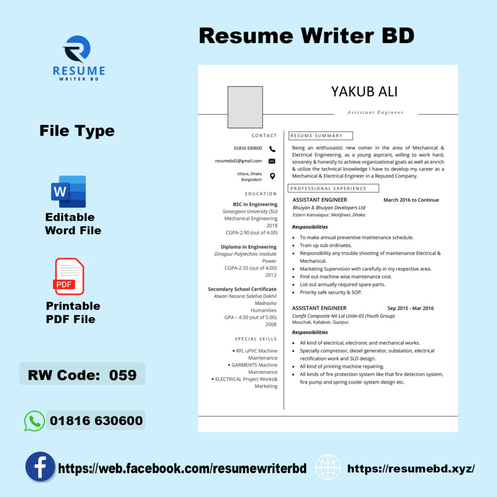 CV Design - Resume Writer BD