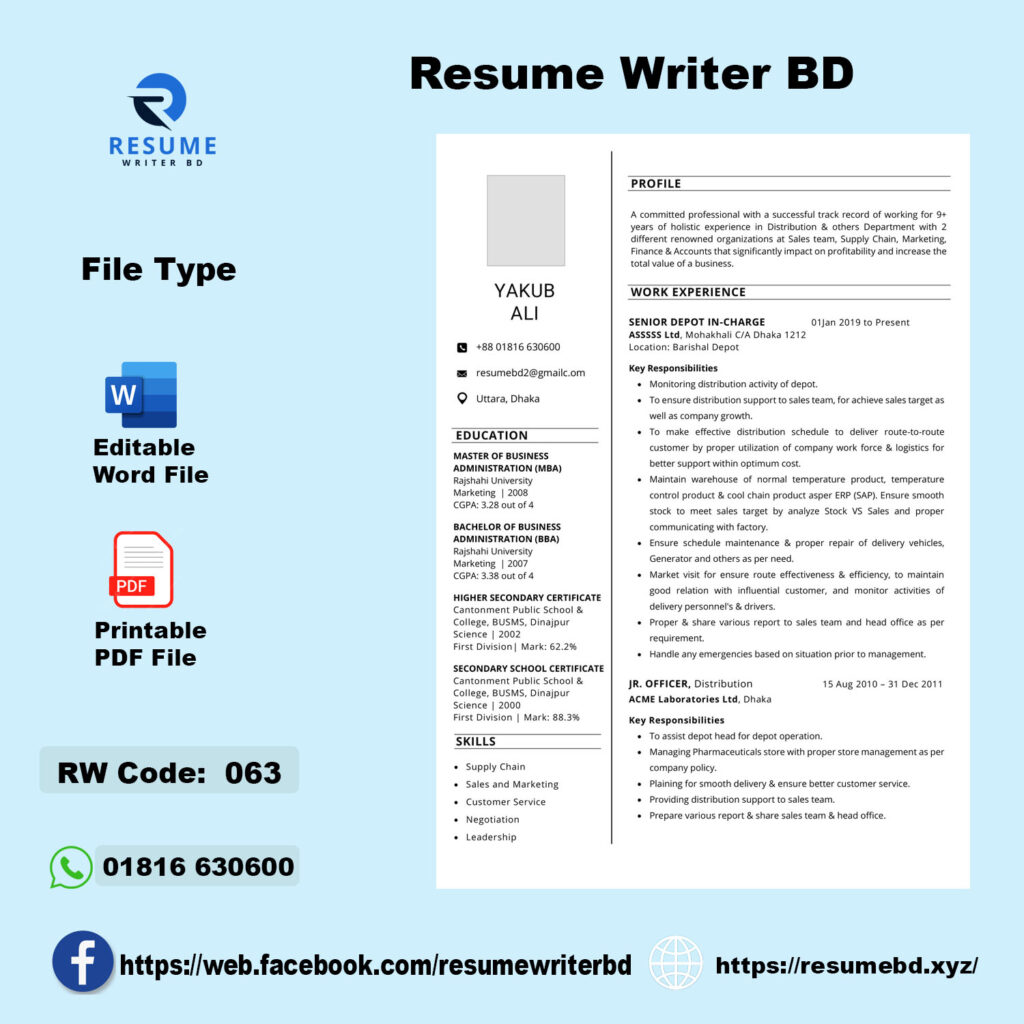 CV Design - Resume Writer BD