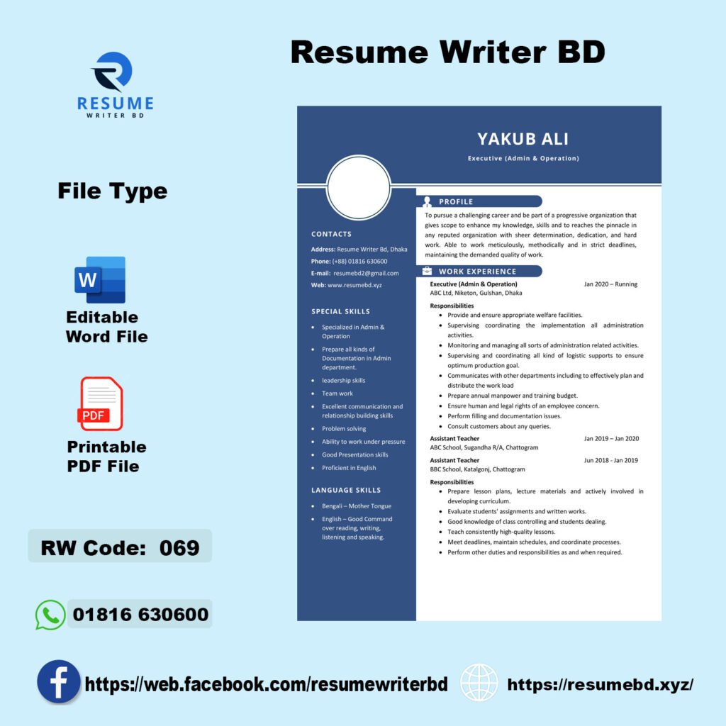 CV Design - Resume Writer BD