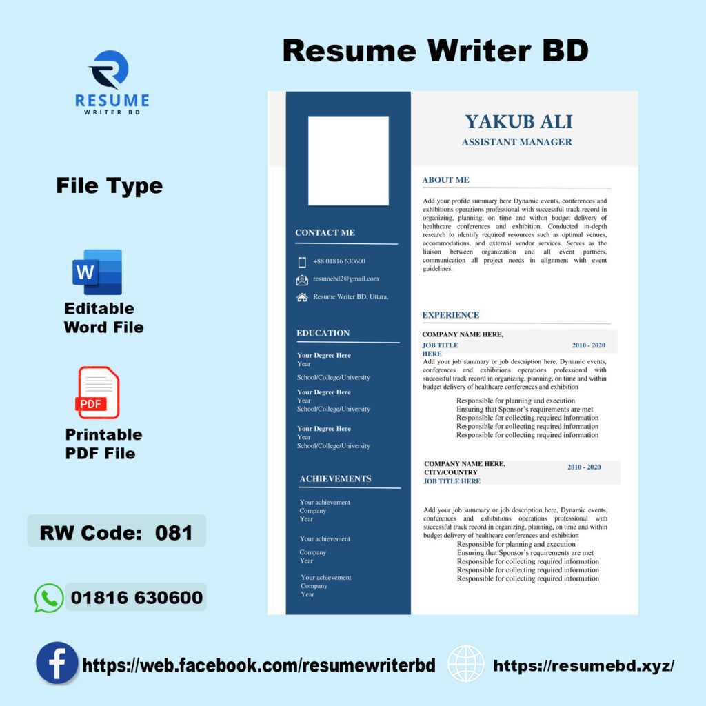 CV Design - Resume Writer BD