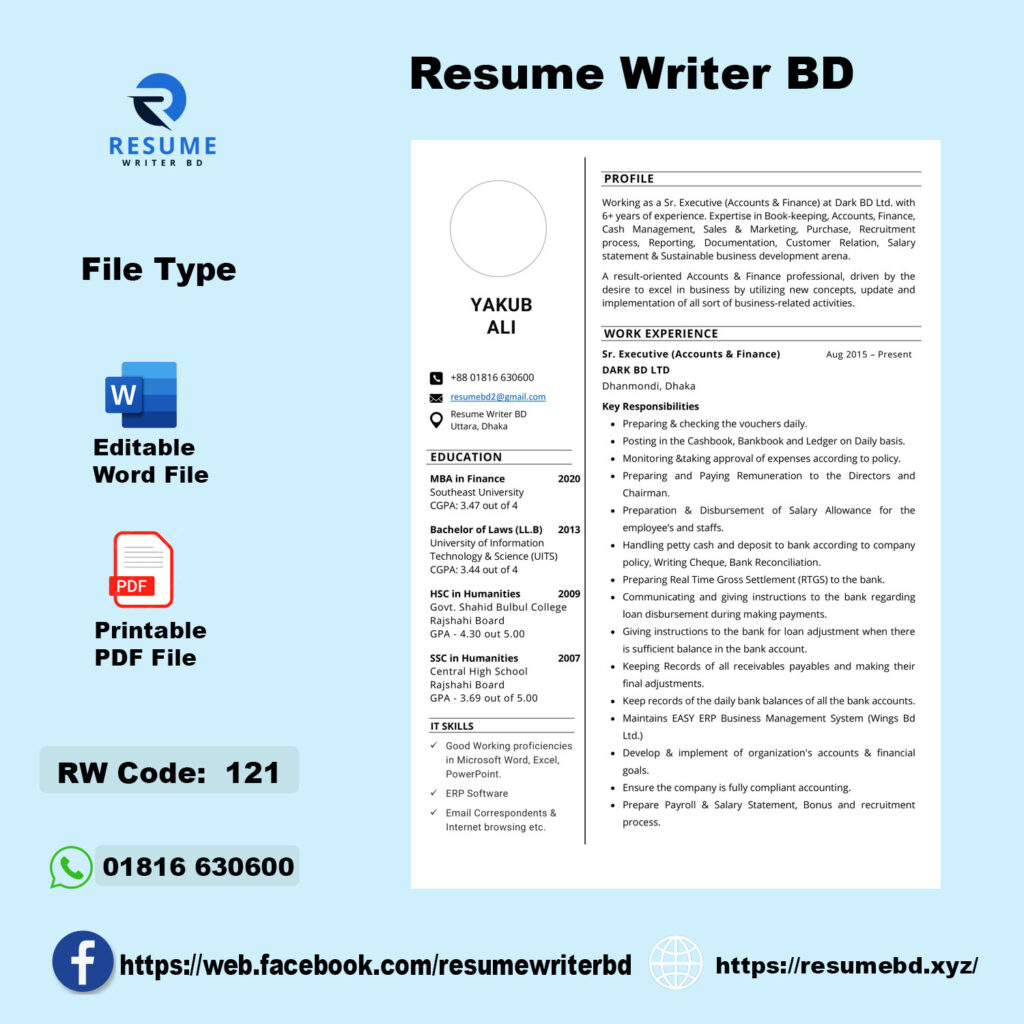 CV Design - Resume Writer BD