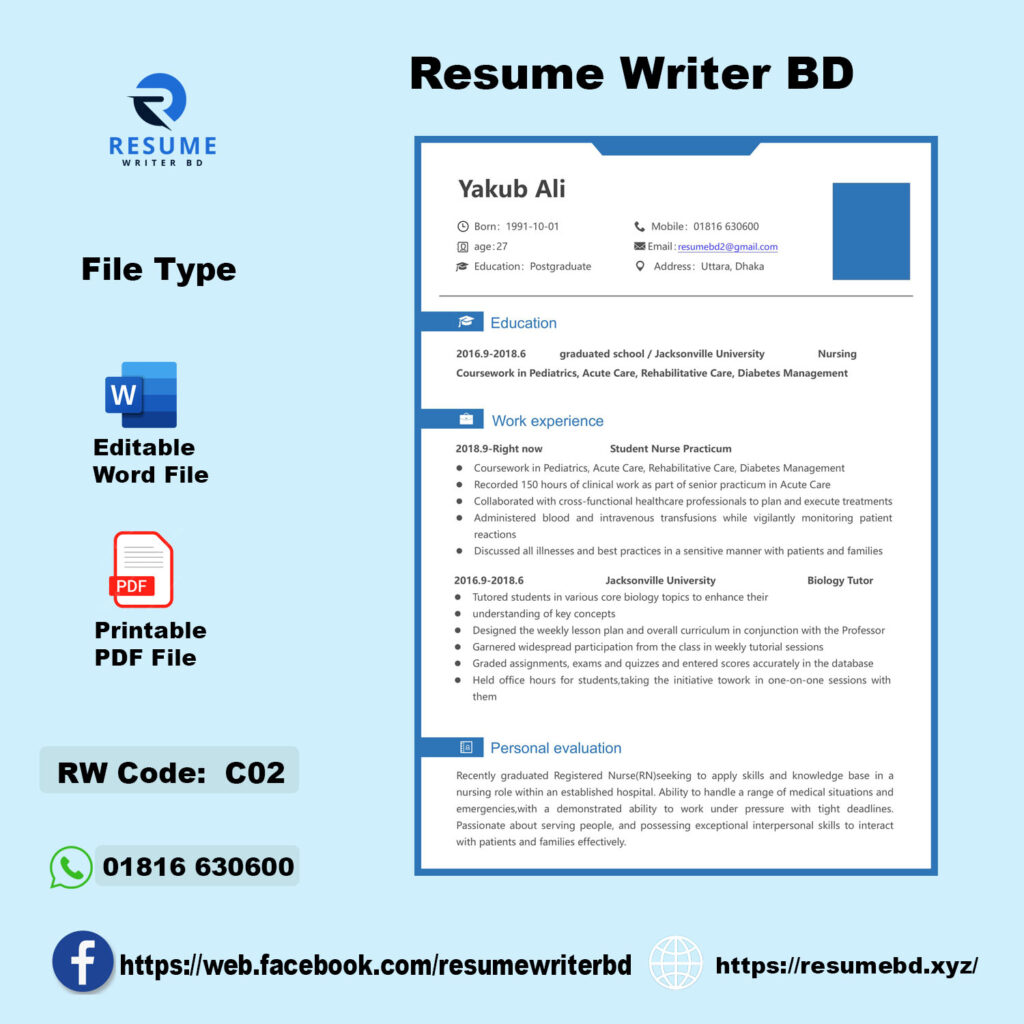 CV Design – Resume Writer BD